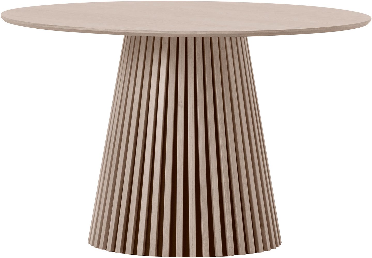Metz ruokapöytä pyöreä 120 cm valkolakattu tammi / Masku.com