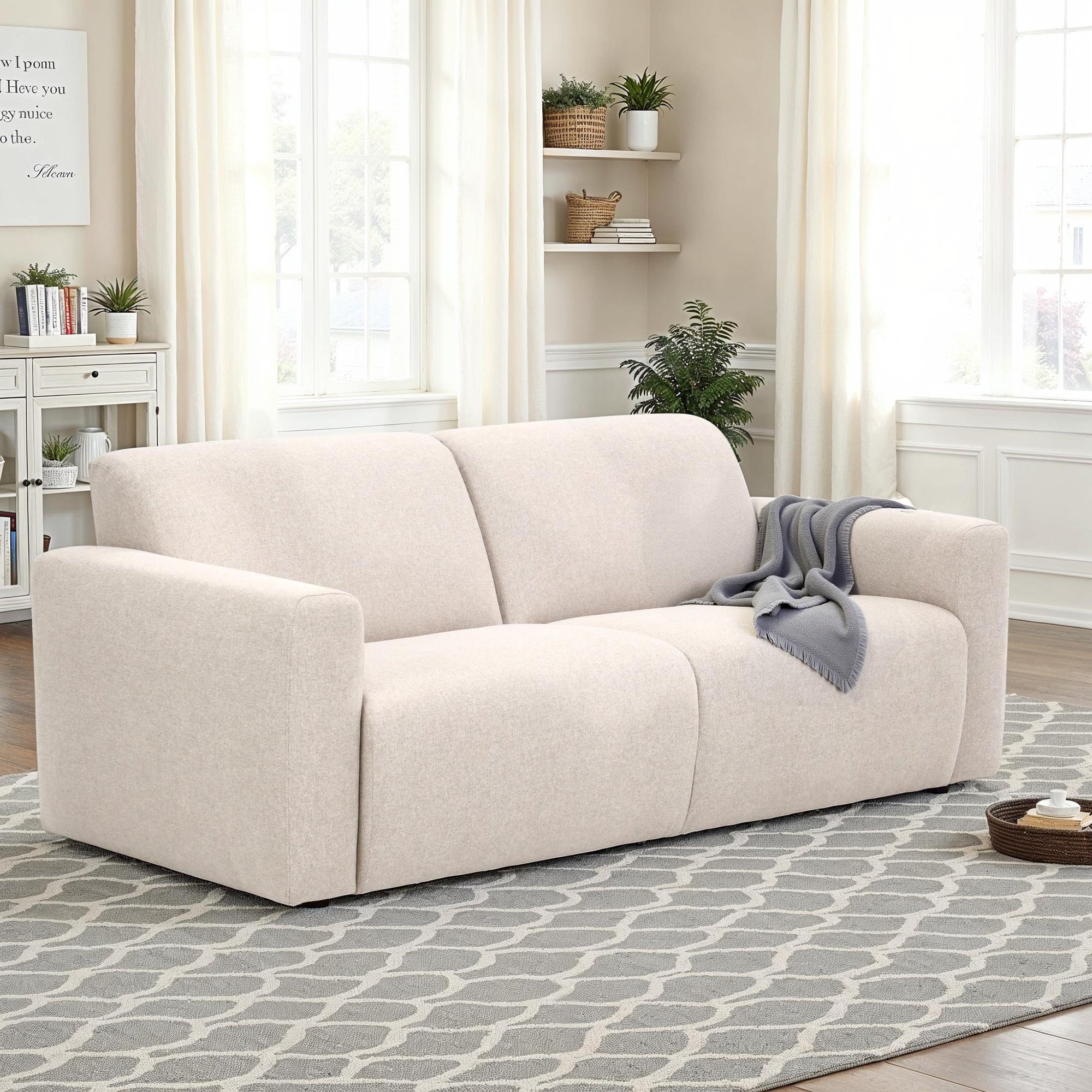 Basel 2,5-ist. sohva (KN+C+KN, 192cm) Austin 02 beige / Masku.com